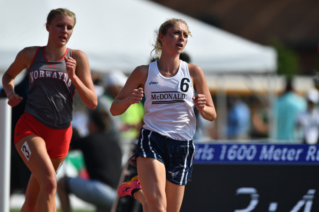 McDonald’s Hipple ends high school track career with two solo podium ...